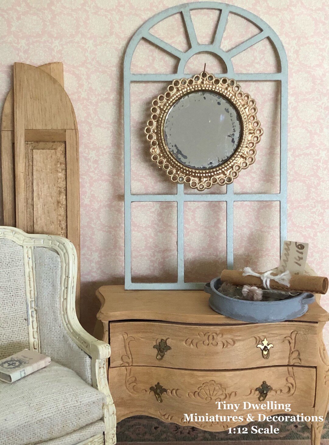 Miniature Wall Mirror, French Country Miniatures, Miniature Mirror - Etsy