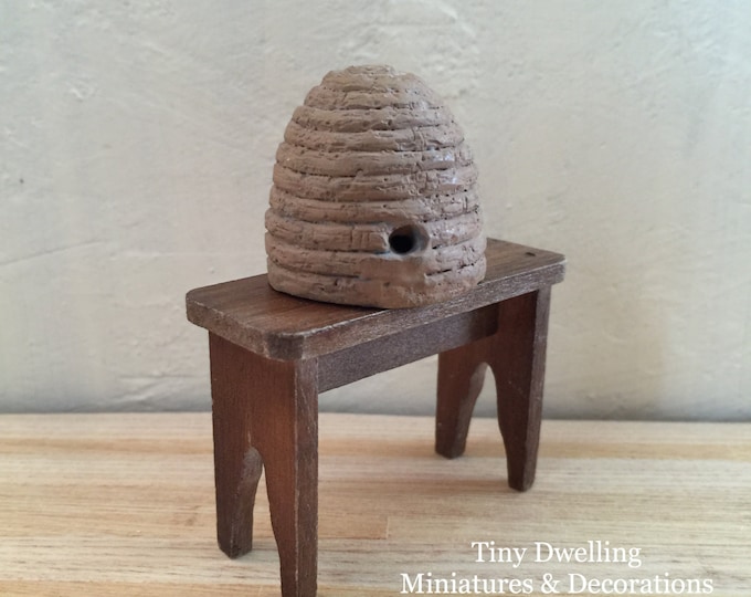 Miniature Bee Skep, Miniature Beehive, Dollhouse Bee Skep, Dollhouse ...