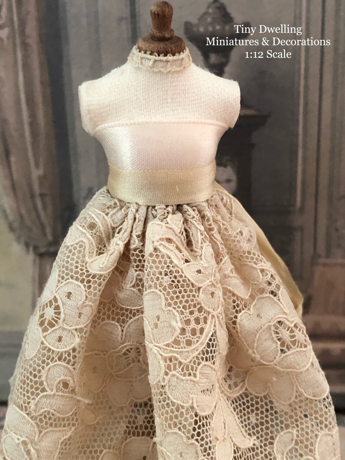 Miniature Dress Dollhouse Dress Dressed Mannequin Miniature | Etsy