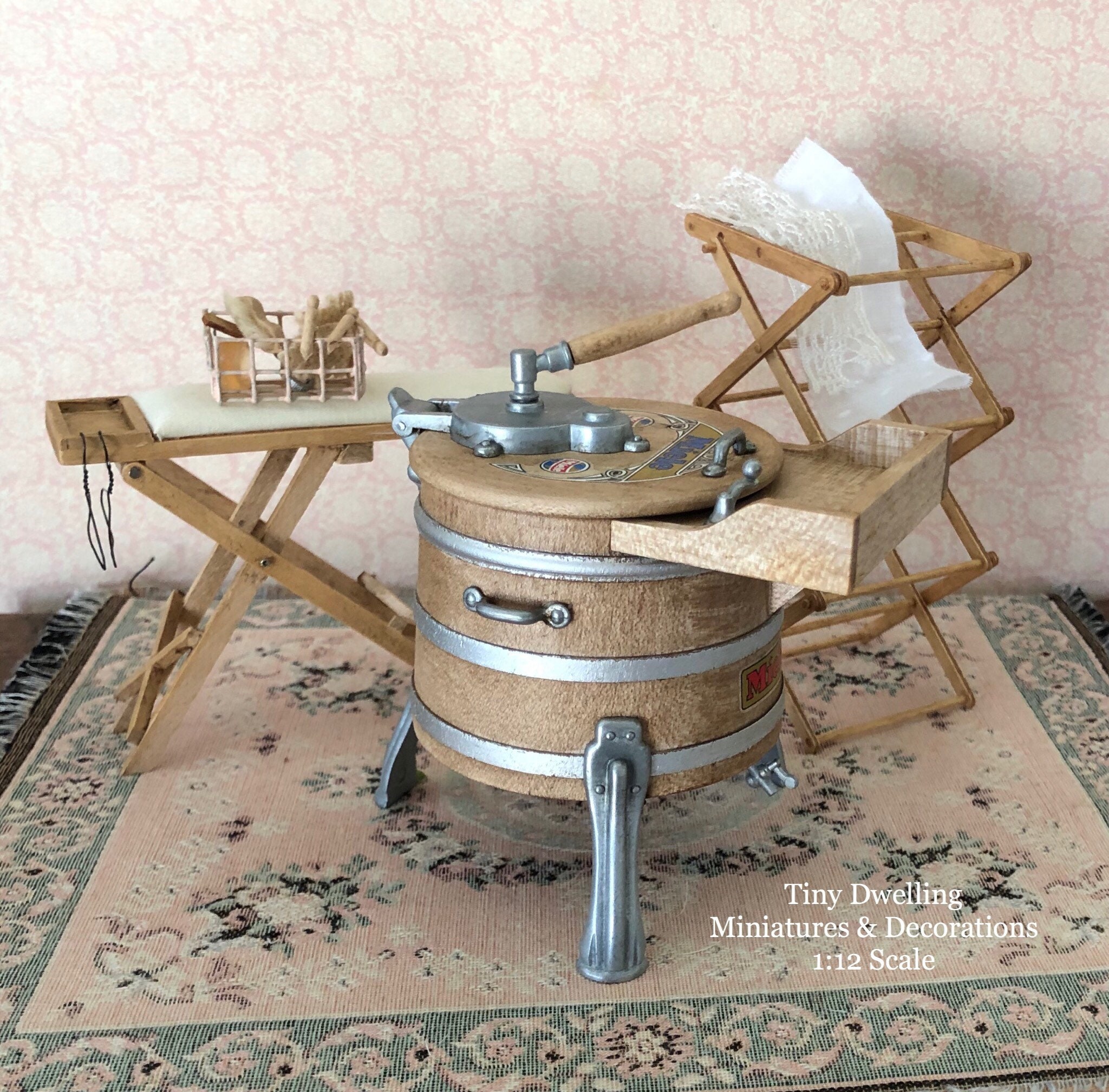 Miniature Miele Washing Machine Dollhouse Laundry Miniature | Etsy