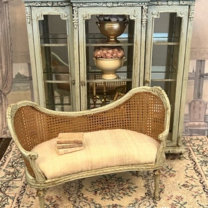 Miniature Settee, French Dollhouse, Miniature Bench, Dollhouse ...