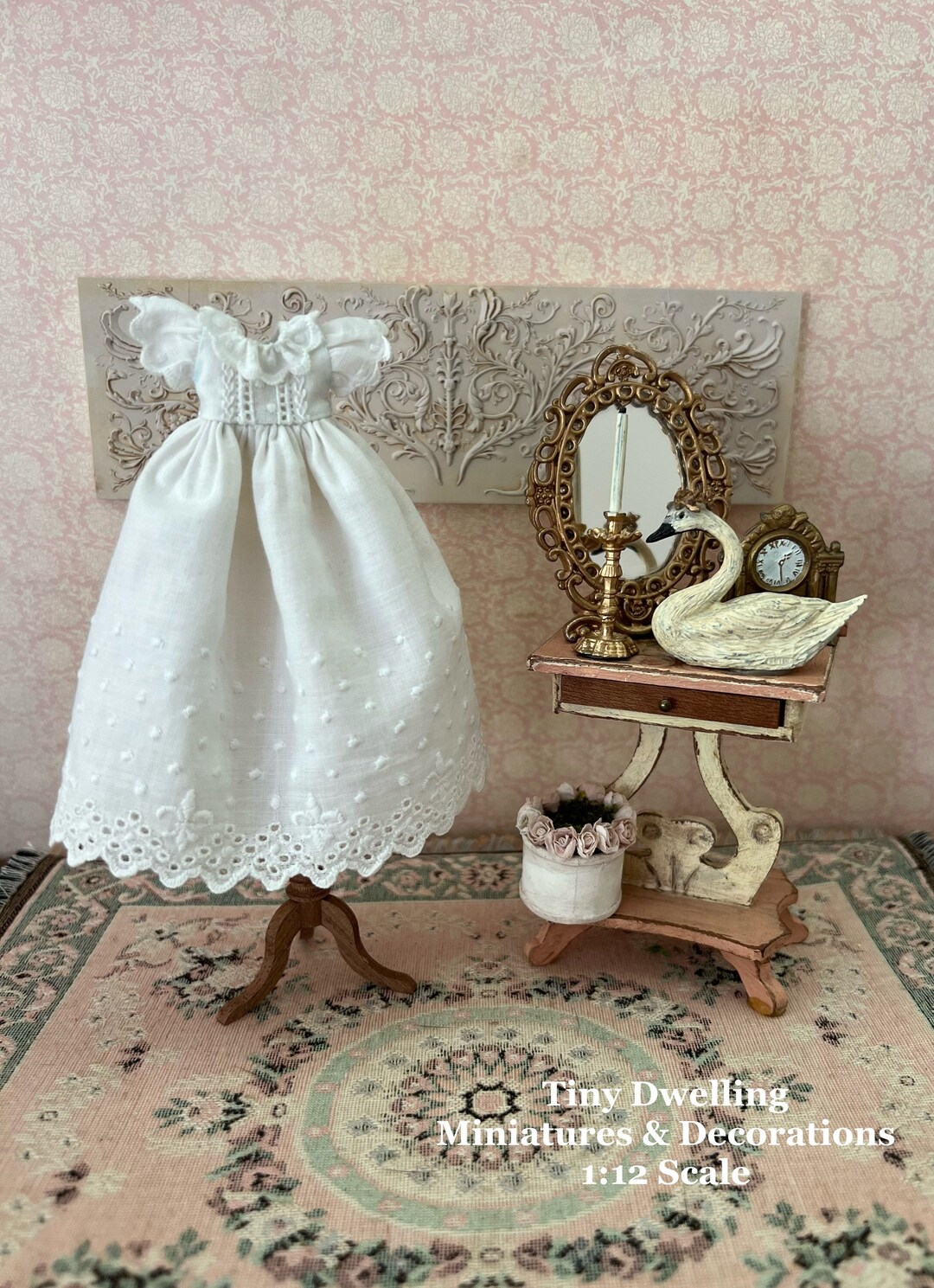 Miniature Dress, Dollhouse Dress, Miniature Boudoir, Miniature Clothing ...