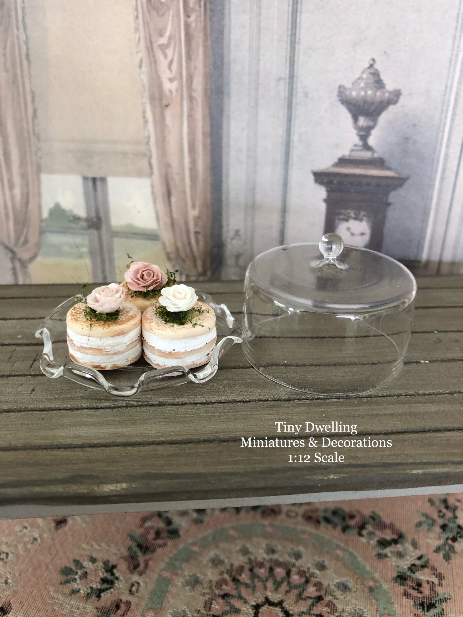 Miniature Dollhouse Cake, Miniature Cakes, Miniature Bakery, Miniatures ...