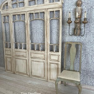Miniature Arched Window, Miniature Door Panel, French Style Dollhouse ...