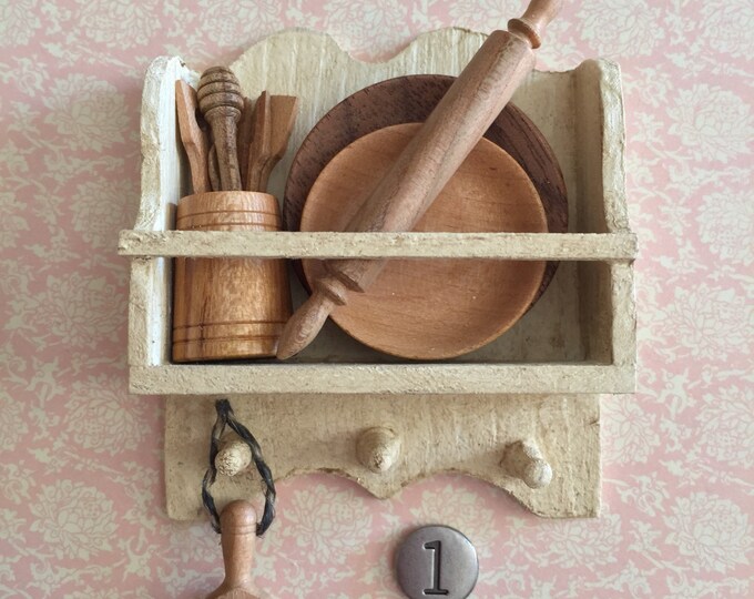 Miniature Kitchen Tools, Dollhouse Wooden Utensils, Miniature Cooking ...