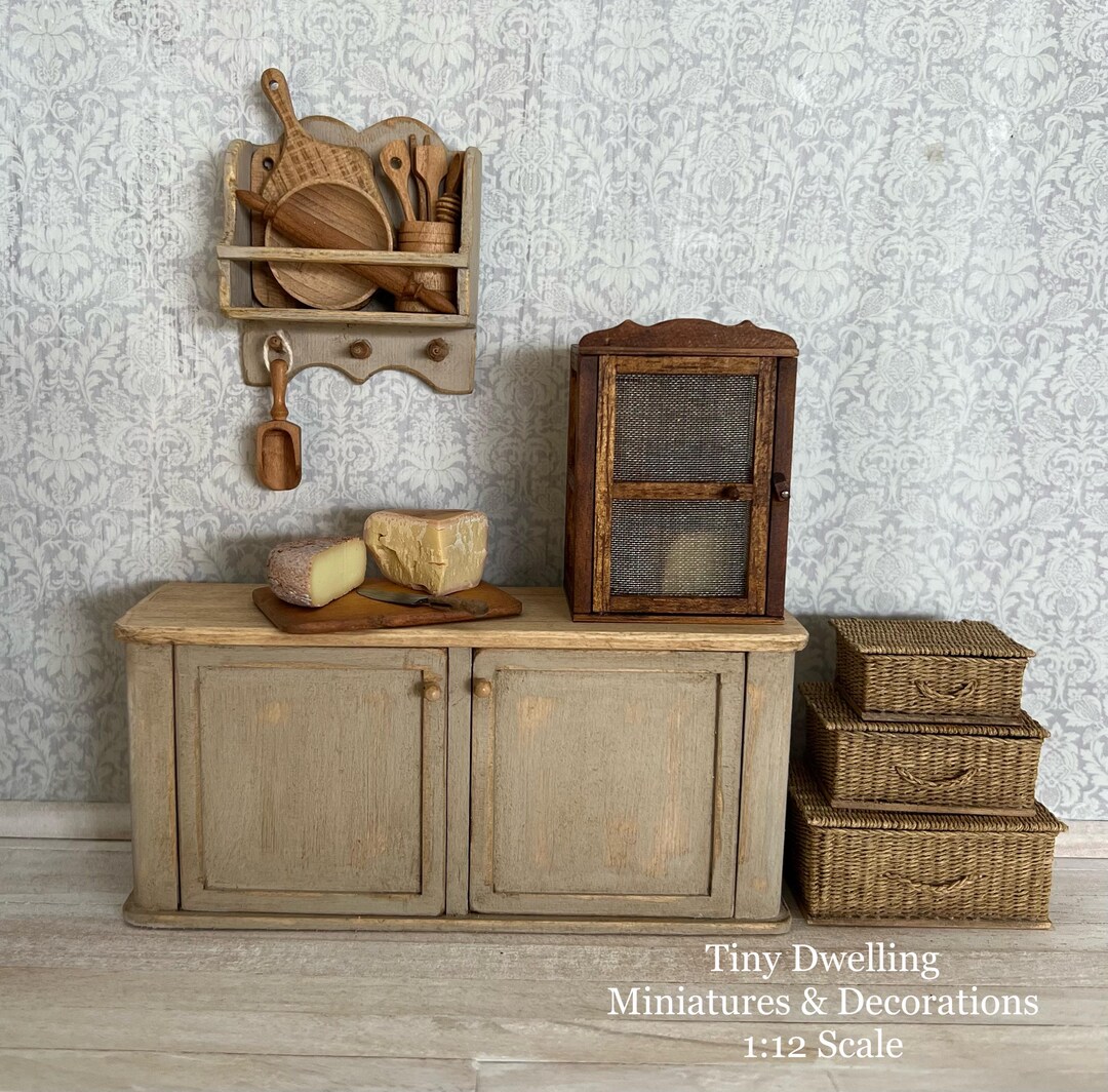 Miniature Kitchen Tools, Dollhouse Wooden Utensils, Miniature Cooking ...