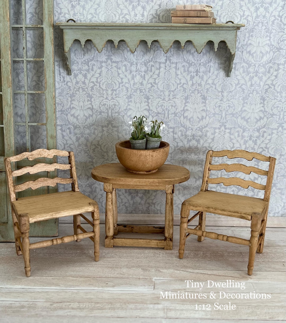 Miniature French Country Chair, Dollhouse Chairs, Dollhouse Furniture ...