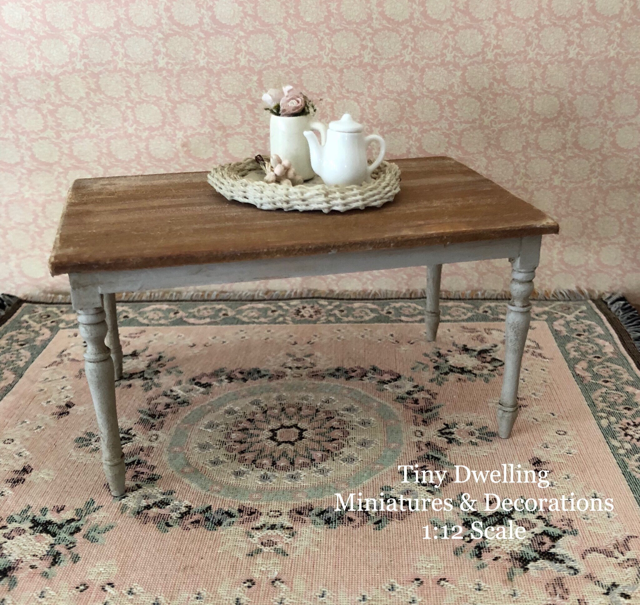 Miniature Kitchen Table Dollhouse Kitchen Table Miniature | Etsy