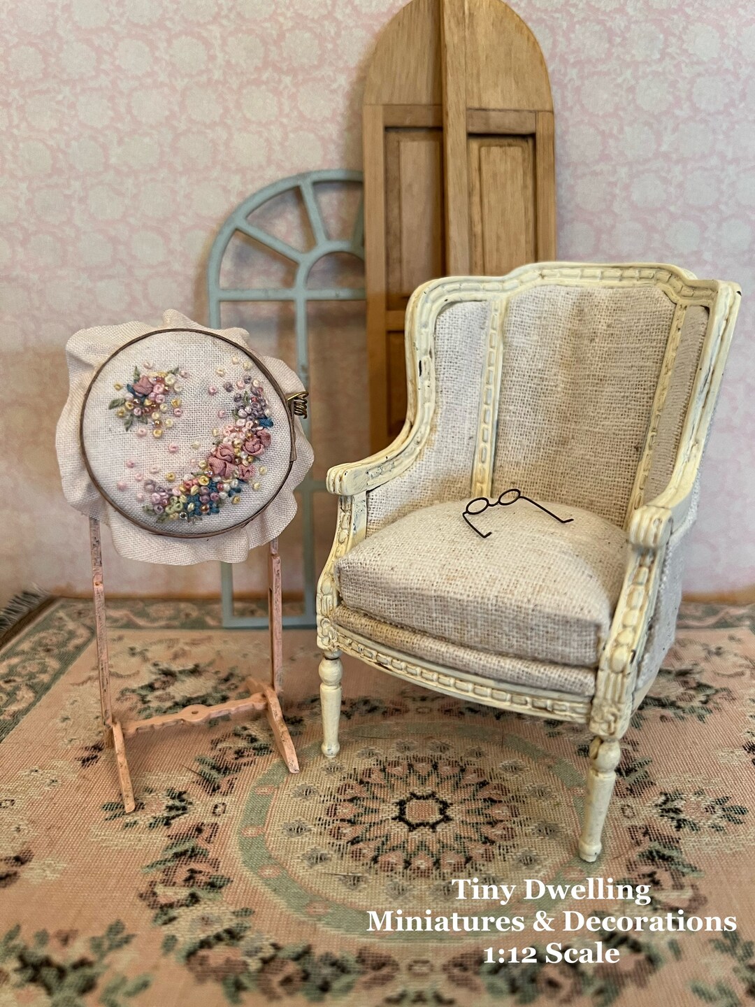 Miniature Embroidery, Dollhouse Embroidery, Dollhouse Embroidery Stand ...