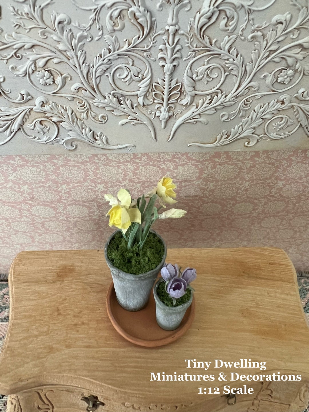 Miniature Flowers, Dollhouse Flowers, Dollhouse Accessories Miniature ...