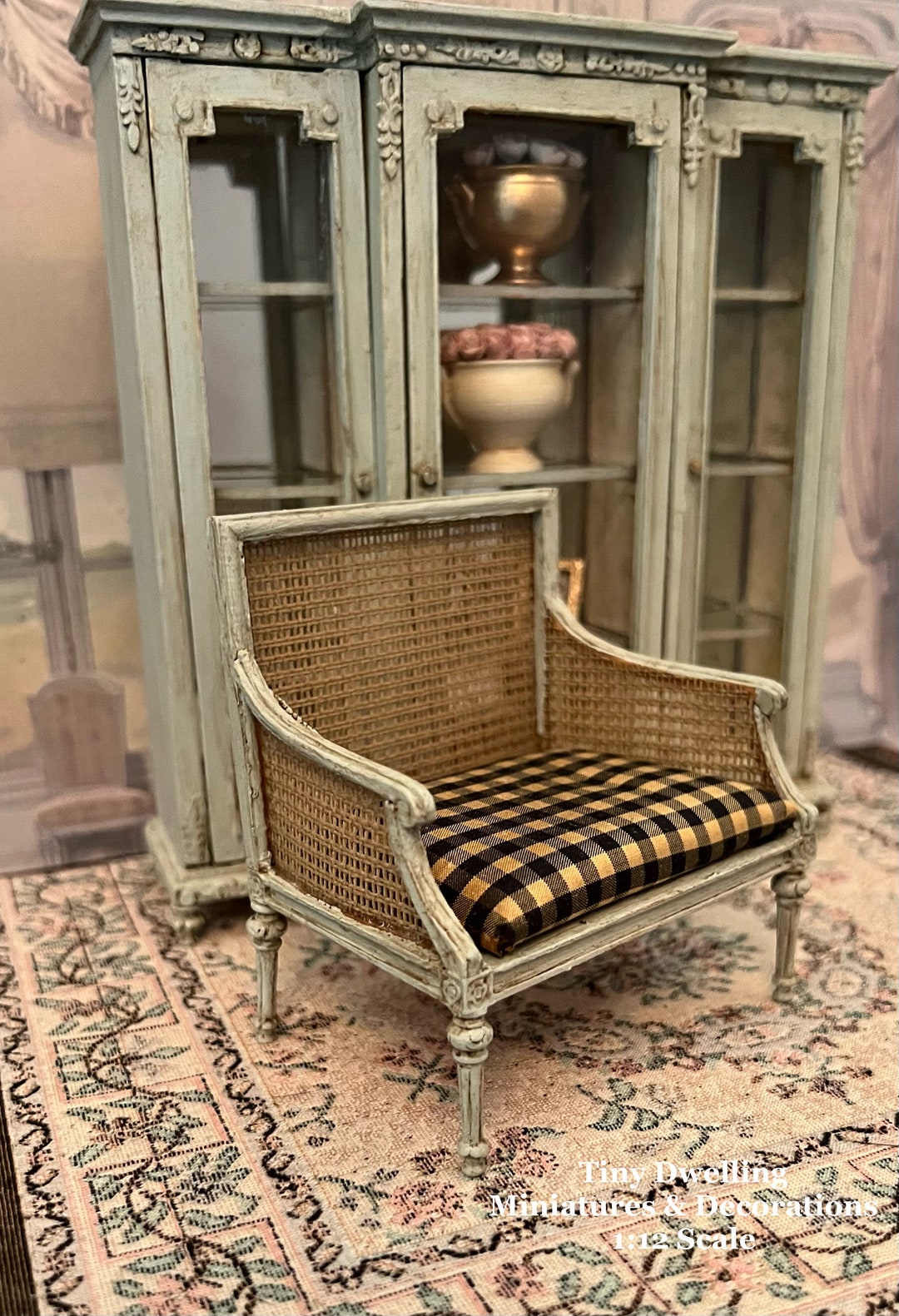 Miniature French Country Chair, Miniature Chair, Dollhouse Furniture ...