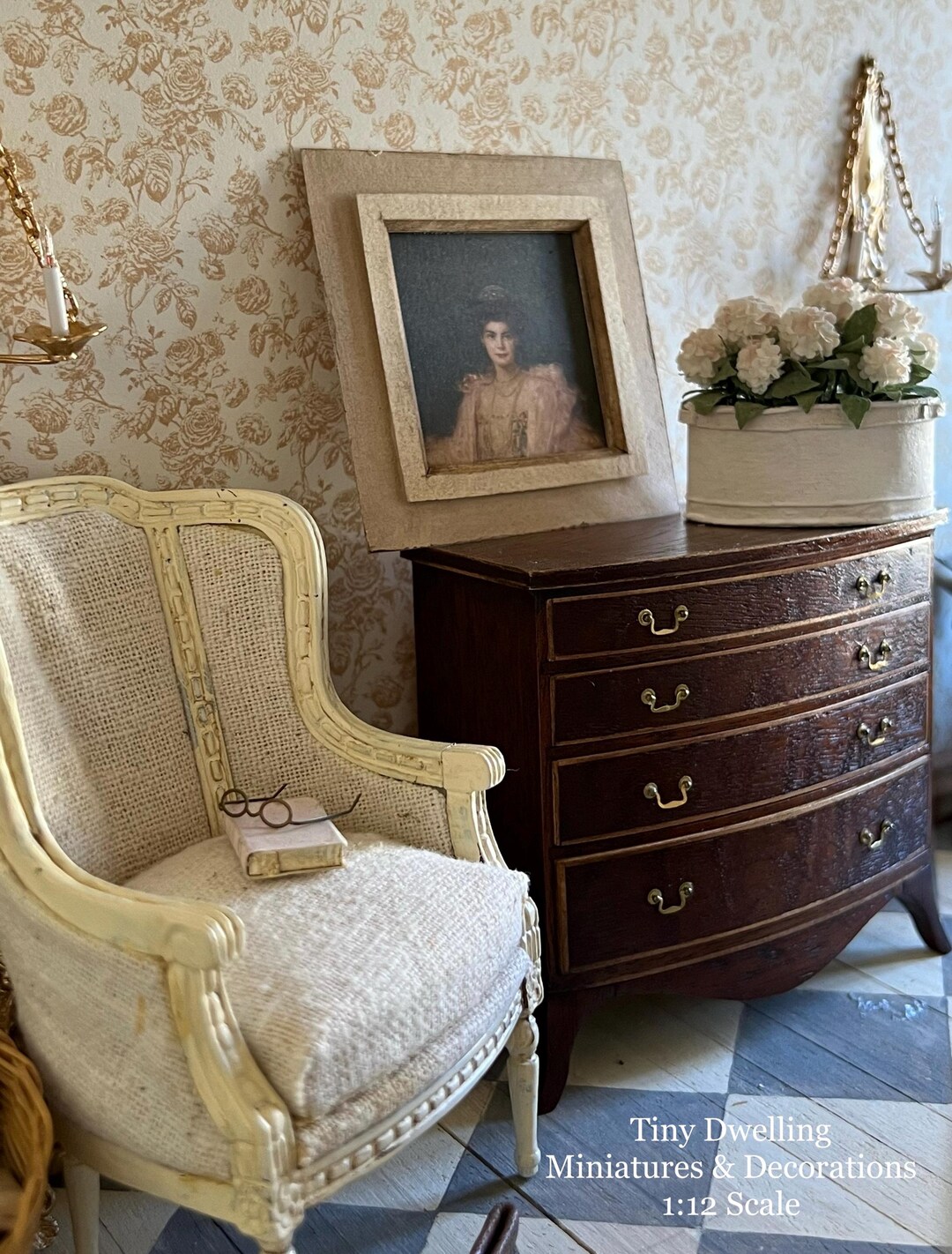 Miniature Wall Decor, Miniature French Art , French Country Miniatures ...