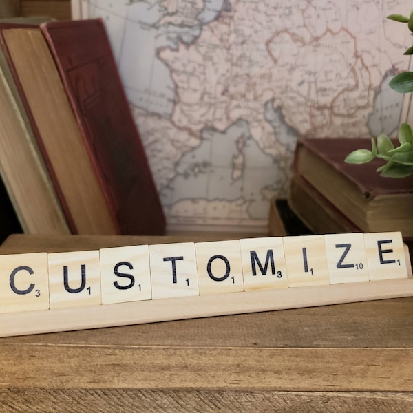 Black Scrabble Tiles - Etsy