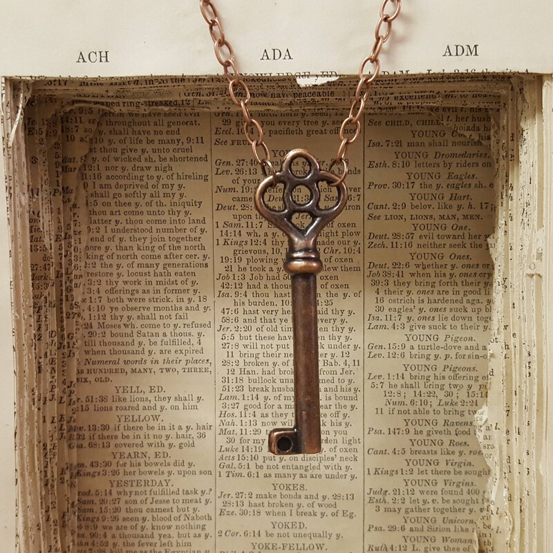 Long Key Necklace - Etsy