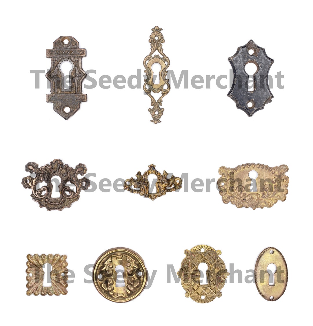 Digital Download One Sheet of 10 Different Lock Escutcheon Keyhole ...