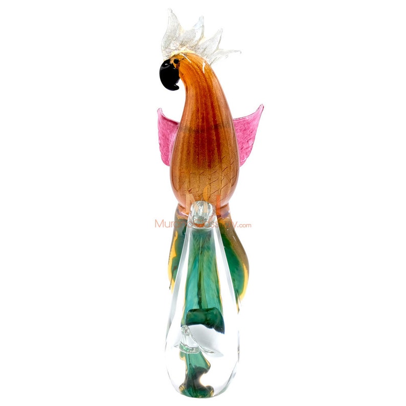 Murano Bird - Glass Cockatoo - Murano Glass Bird - Glass Animal ...
