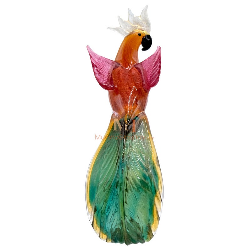 Murano Bird - Glass Cockatoo - Murano Glass Bird - Glass Animal ...