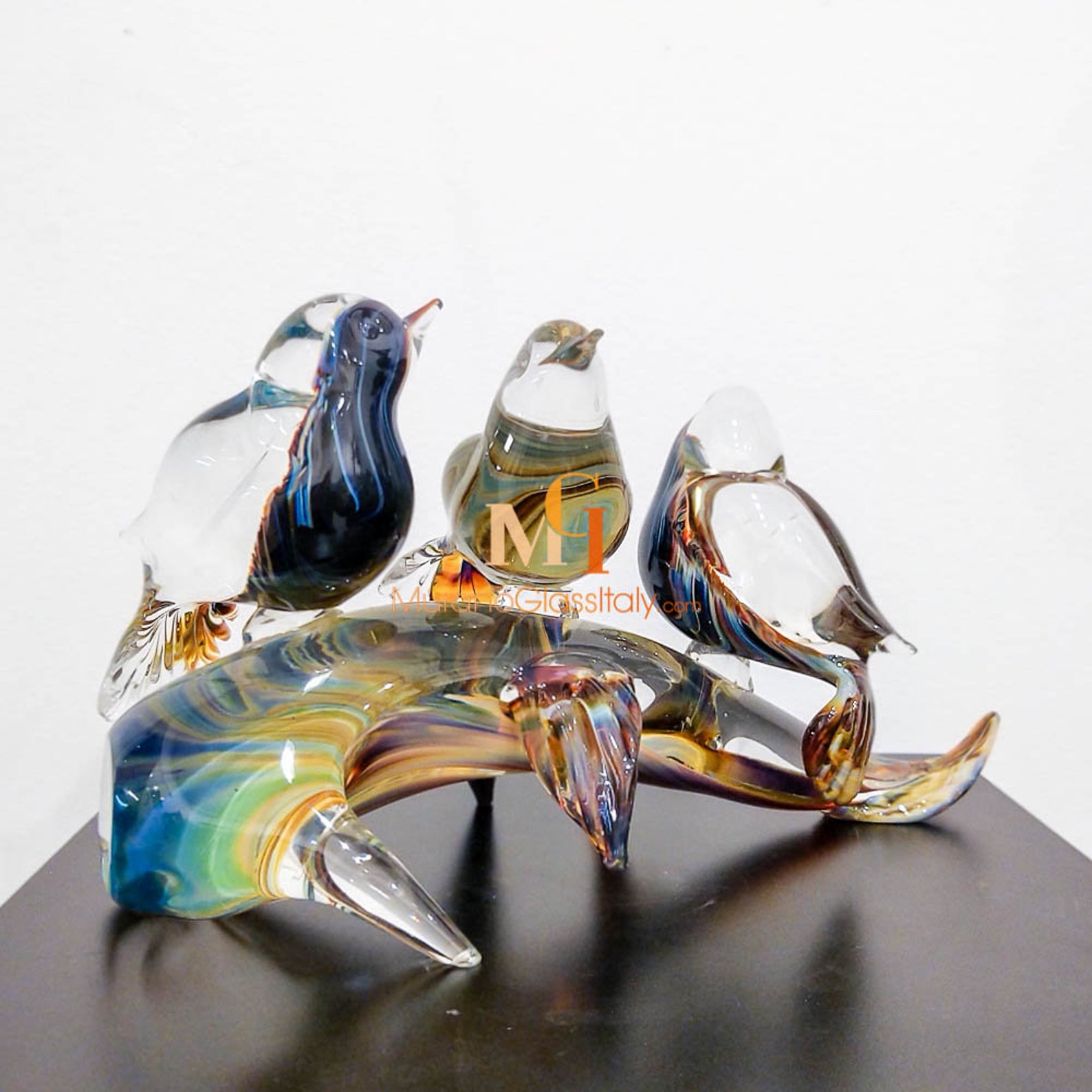 Glass Birds Sculpture Original Murano Glass Animals Hand - Etsy