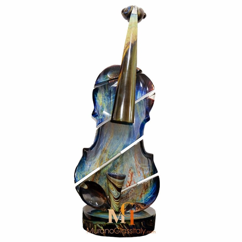 Italian Glass Violin - Venetian Hand Blown Instrument Sculpture ...
