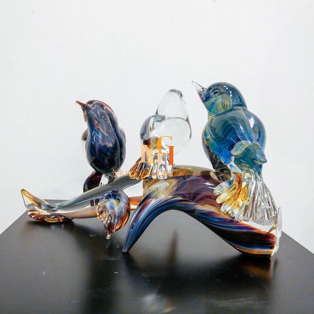Glass Birds Sculpture Original Murano Glass Animals Hand - Etsy
