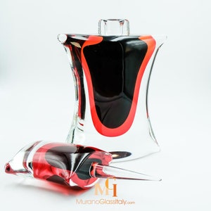 Red Perfume Bottle - Handblown Perfume Bottle - Crystal Perfume Bottle ...