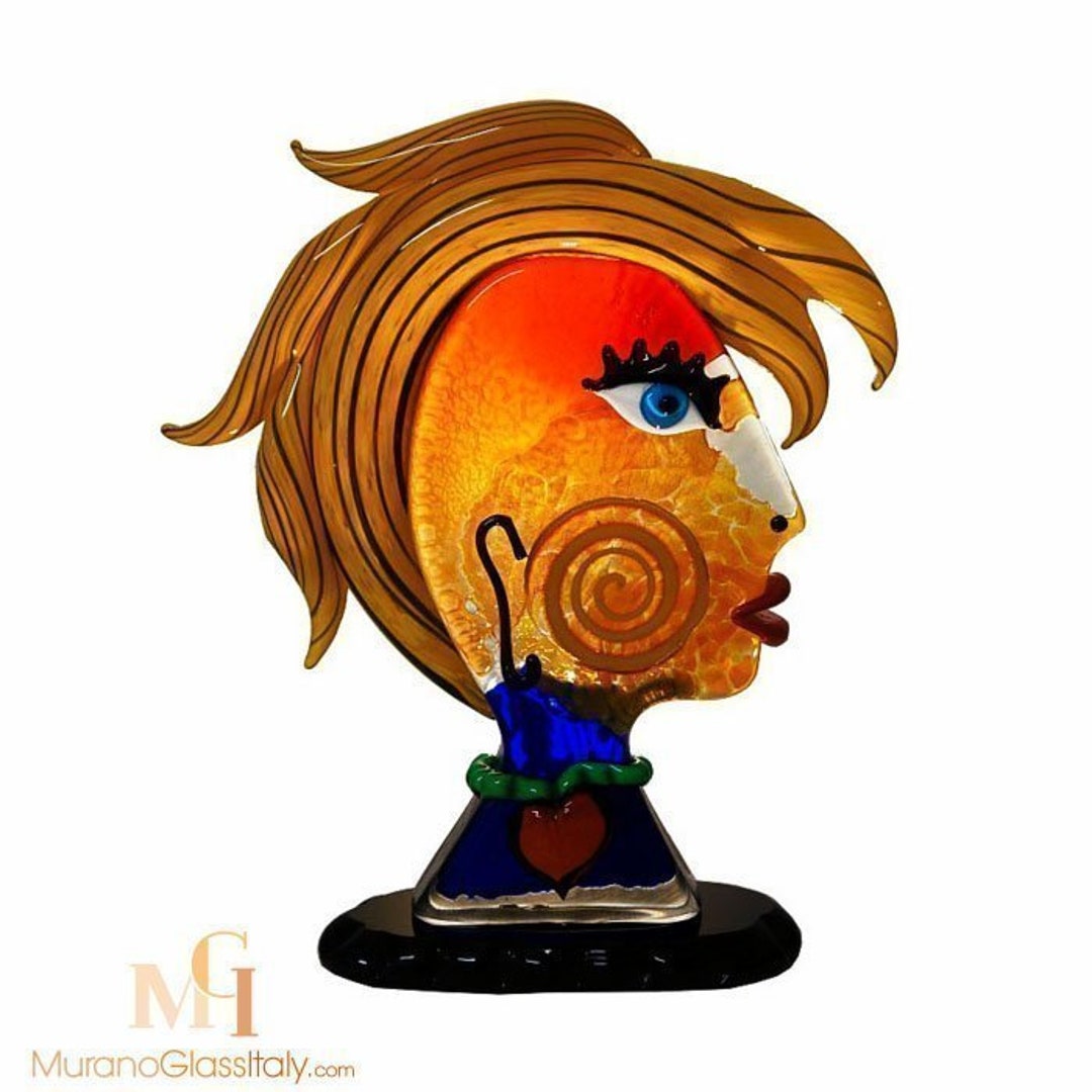 Modern Sculpture - Blown Glass Figure – Homage to Picasso – Handmade in ...