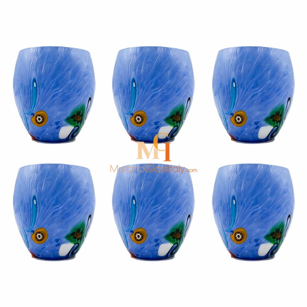 Designer Drinking Glasses - Set of 6 - Crystal Venetian Glassware ...