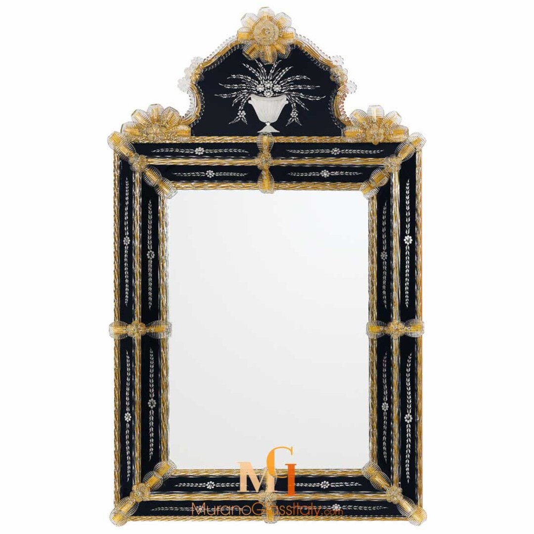 Large Designer Mirrors With 24 Karat Gold Details - Italian Designer ...