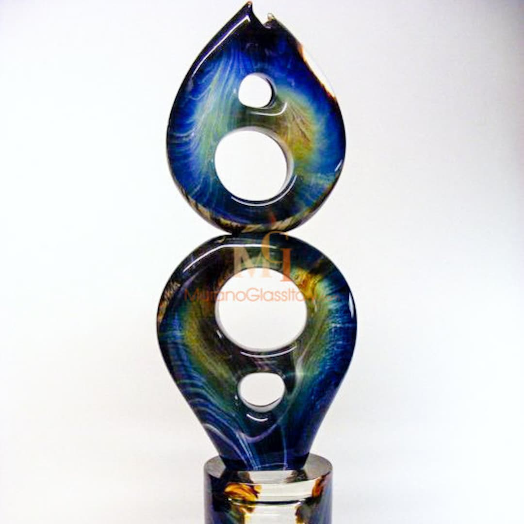 Modern Art Glass Sculpture - Original Murano Glass Love Sculpture ...