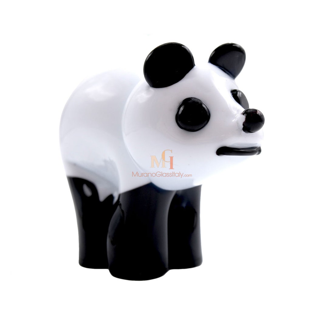 Murano Glass Panda Sculpture – Handmade in Italy - Etsy