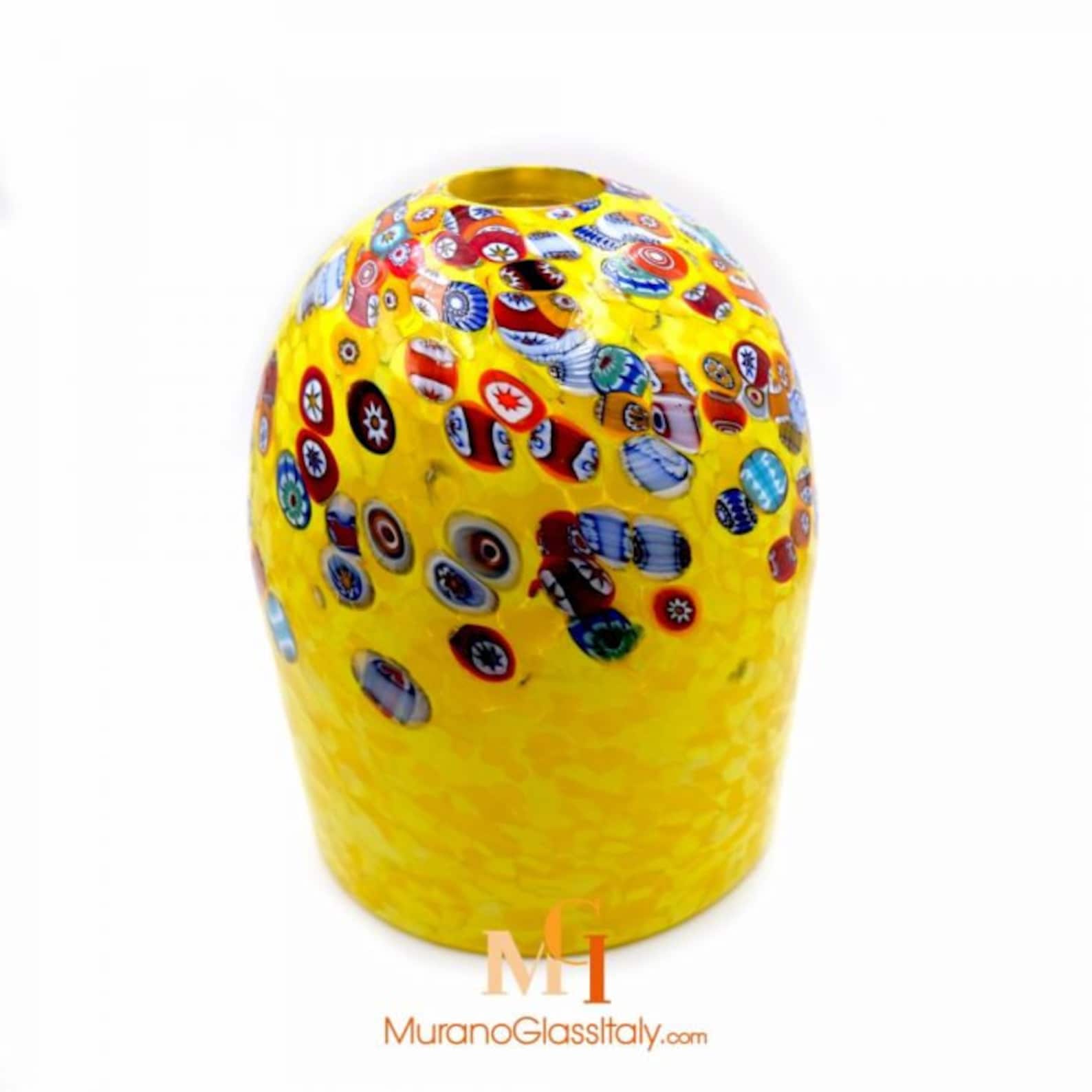 Italian Glass Pendant Light - Colored Glass Hanging Lamp - Art Glass ...