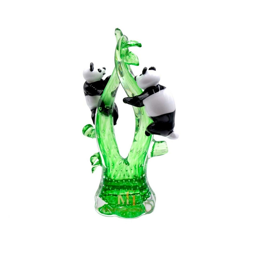 Handmade Murano Glass Panda Bear Sculpture – Made in Italy - Etsy