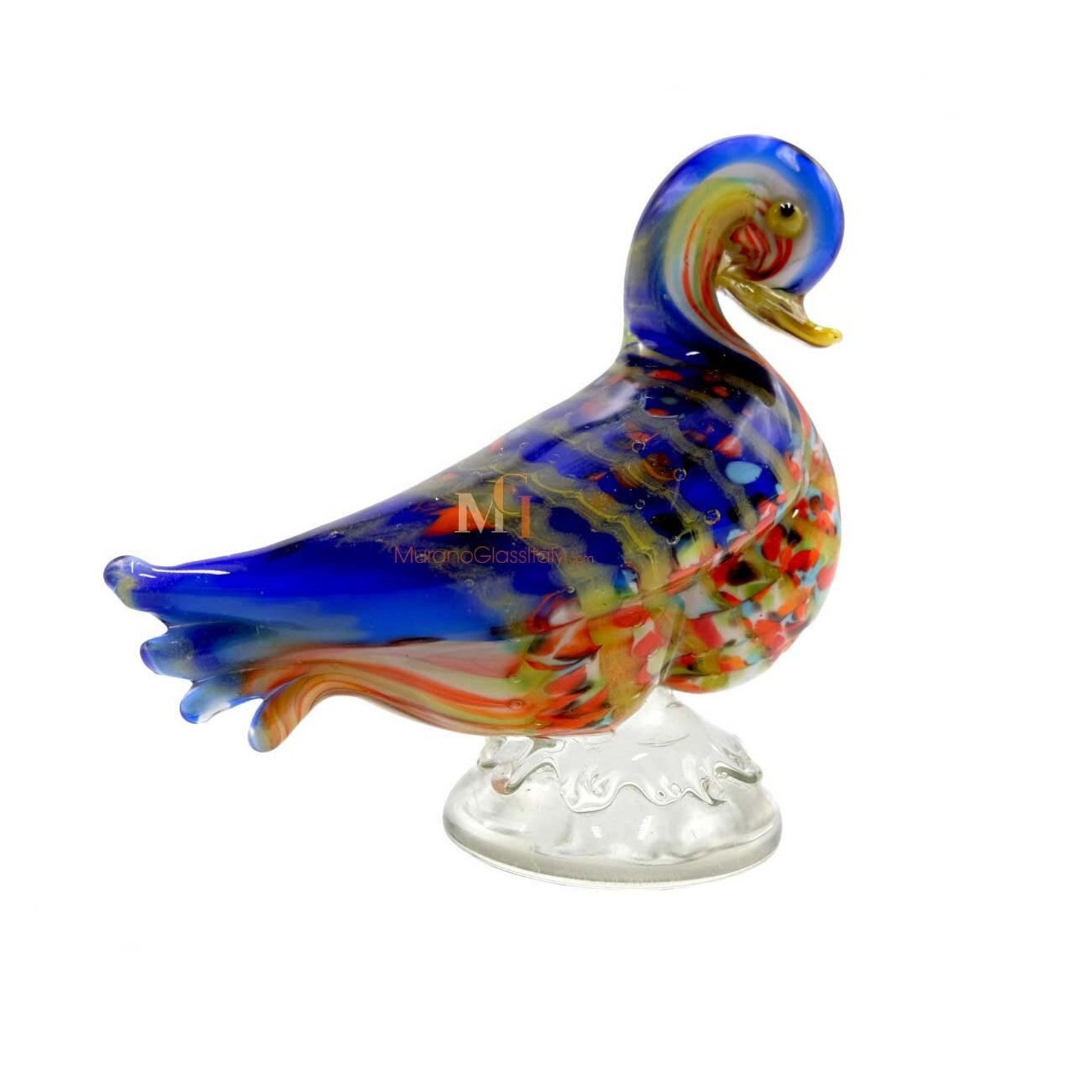 Murano Duck - Glass Duck - Murano Bird - Glass Animal Figurines ...