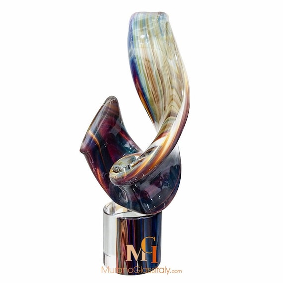 Abstract Glass Sculpture Murano Glass Art Handmade - Etsy