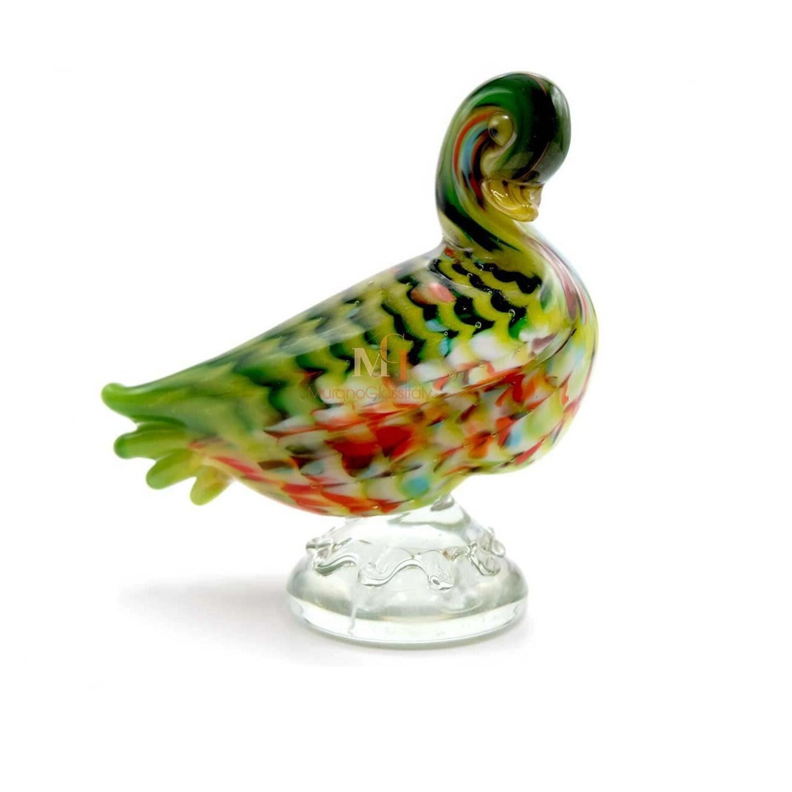 Glass Duck - Murano Duck - Glass Animal Figurines - Murano Animal ...