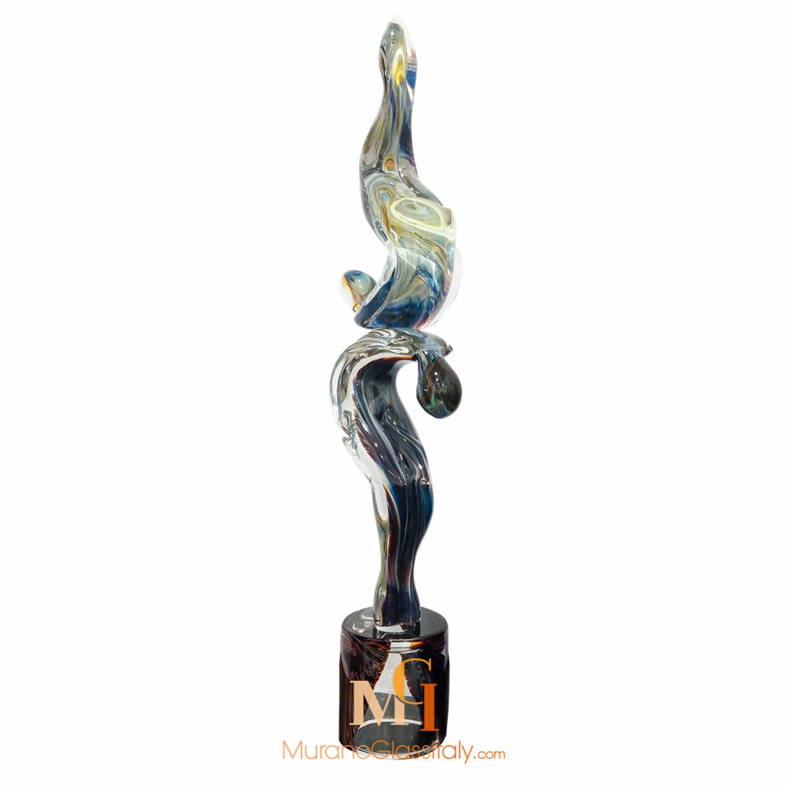 Modern Glass Couple Sculpture Original Murano Glass Lovers - Etsy