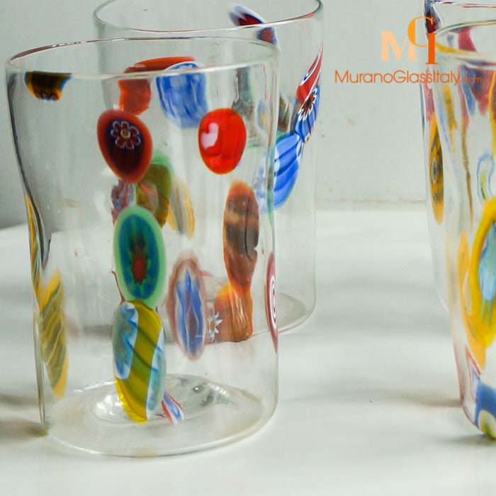Murano Tumblers Set of 6 Hand Blown Italian Water Glasses - Etsy