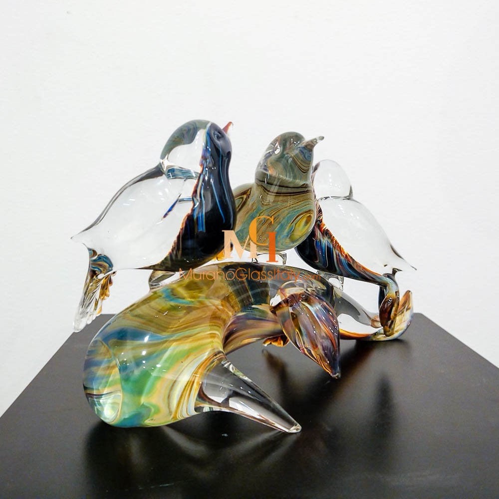 Glass Birds Sculpture Original Murano Glass Animals Hand - Etsy