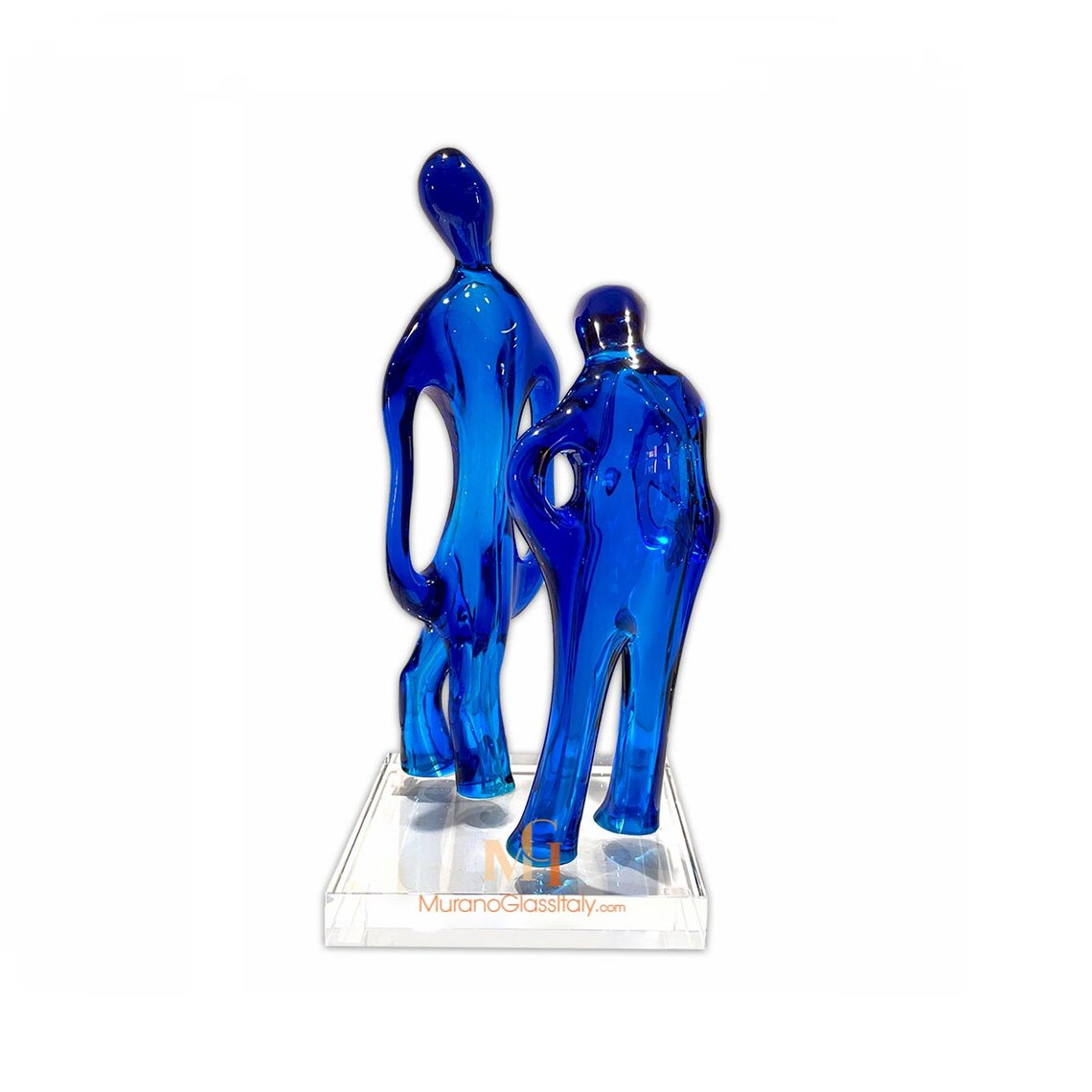 Glass Figurines - Murano Figurine - Blown Glass - Lovers Sculpture ...