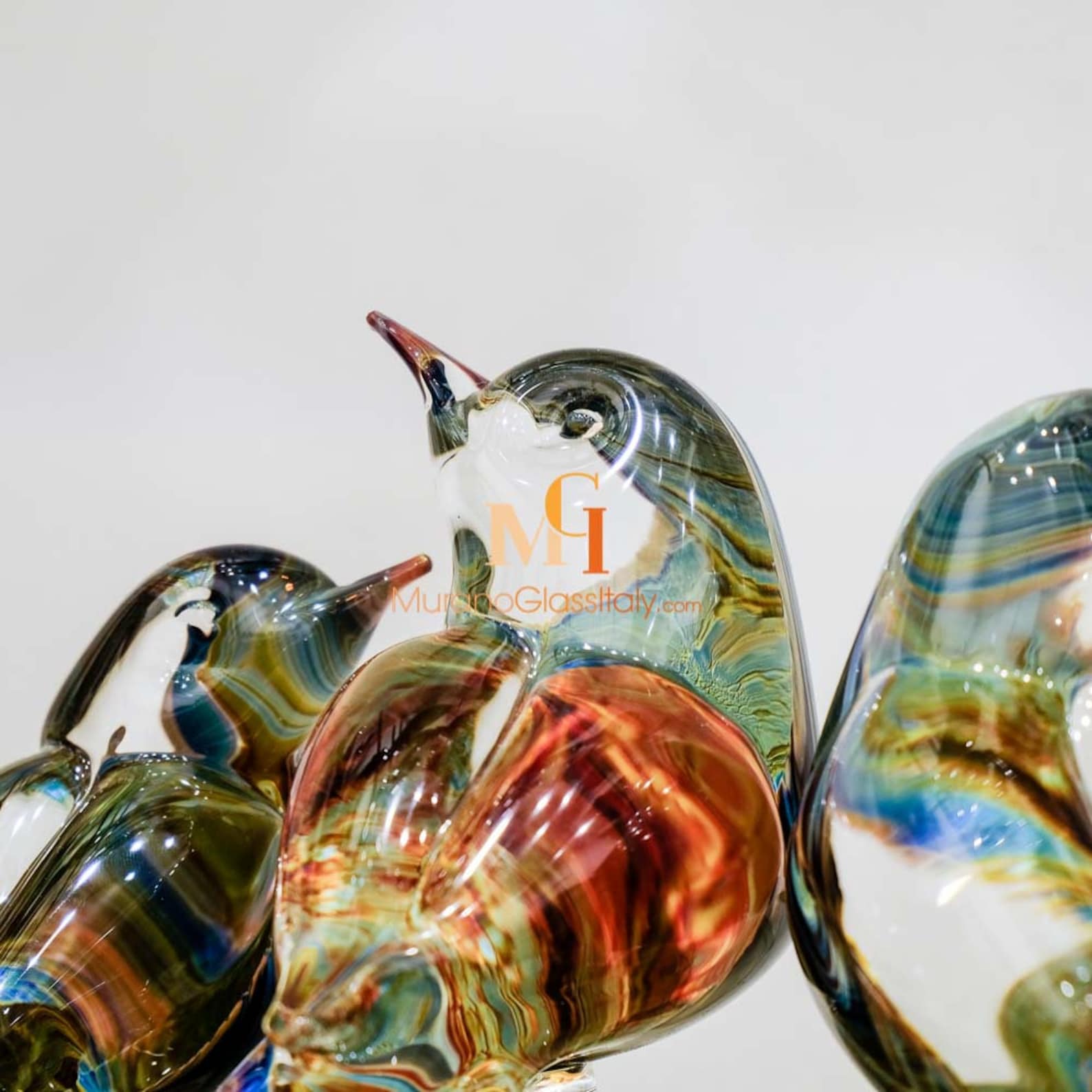 Glass Birds Sculpture Original Murano Glass Animals Hand - Etsy