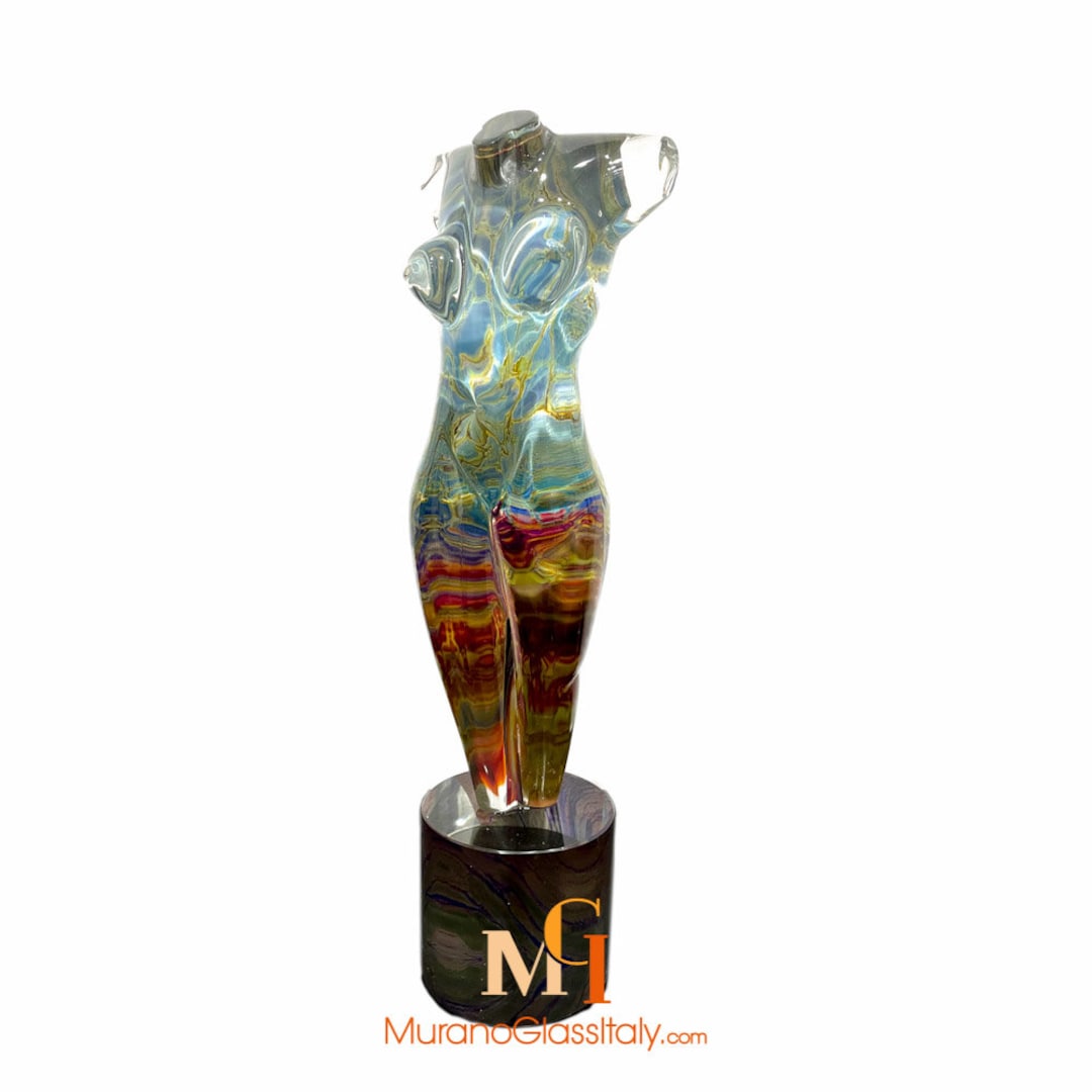 Murano Female Sculpture - Murano Glass Artwork - Handmade Glass - Glass ...