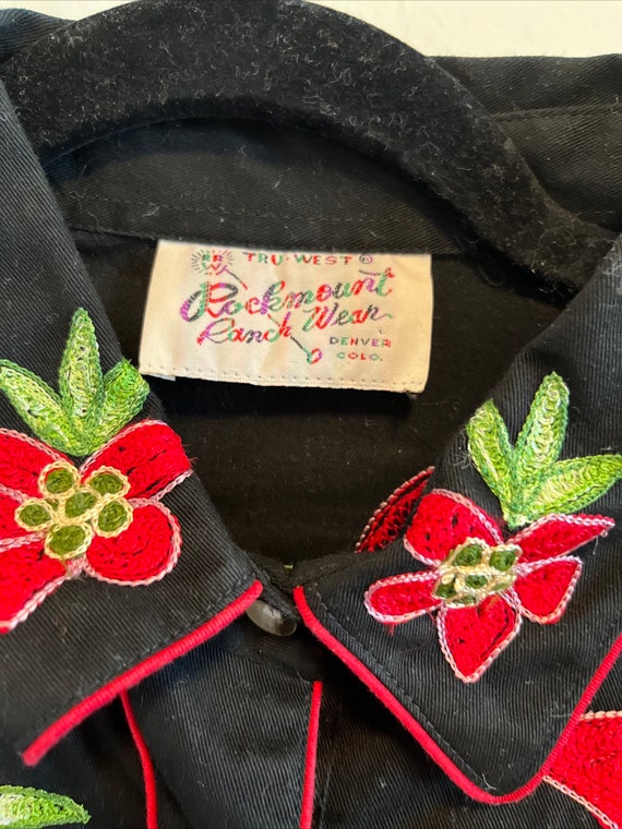 Rockmount Western Wear Custom Chainstitch Shirt S/M - Gem