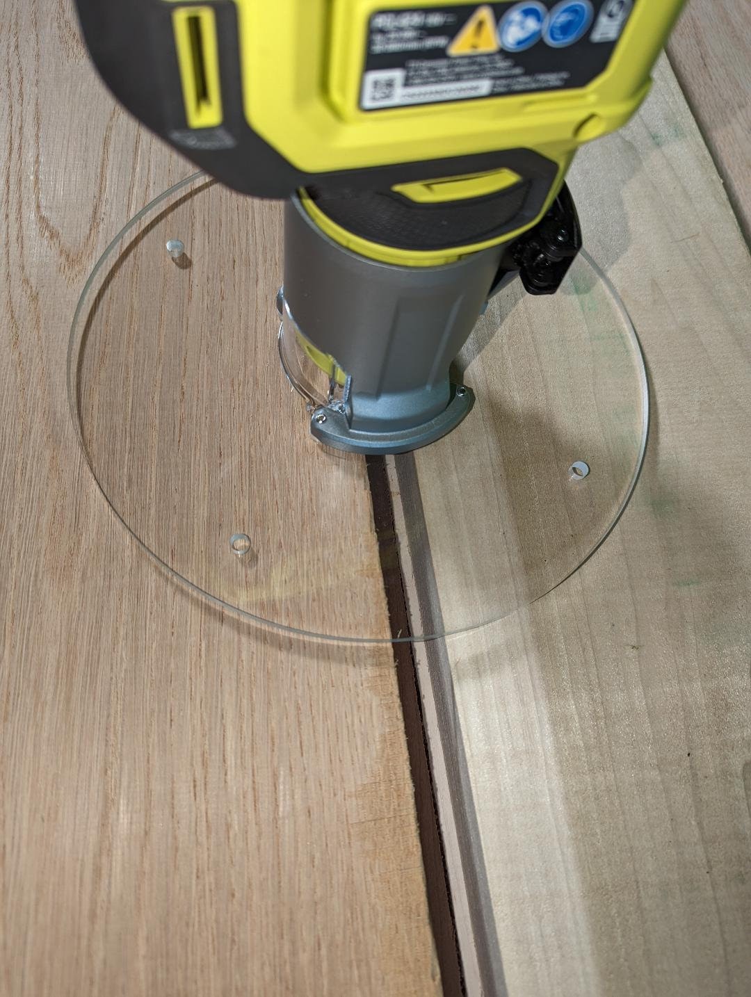 Plexiglass Base Plate With Bushing Recess for Ryobi One+ PCL424B/P601 ...