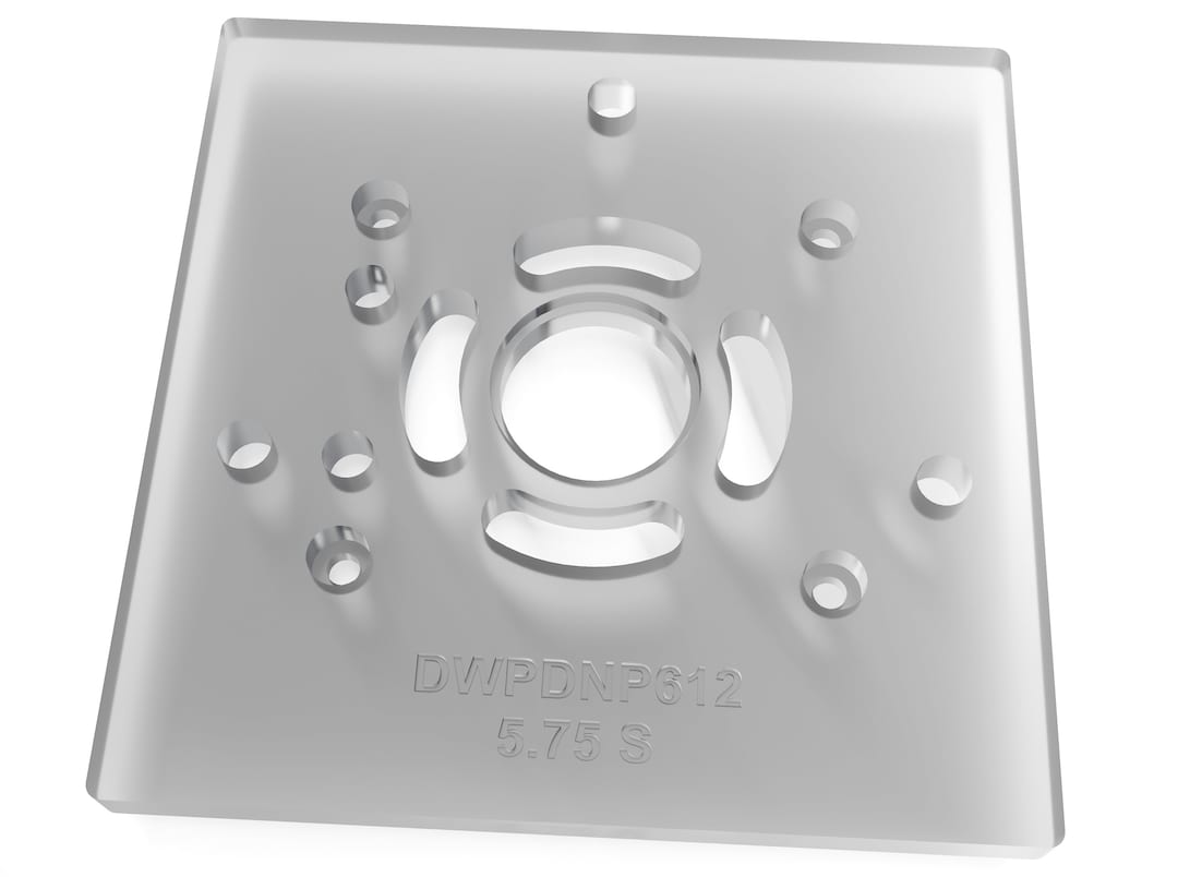 3/8" Thick 5.75" Precision Machined Square Acrylic Baseplate Upgrade ...