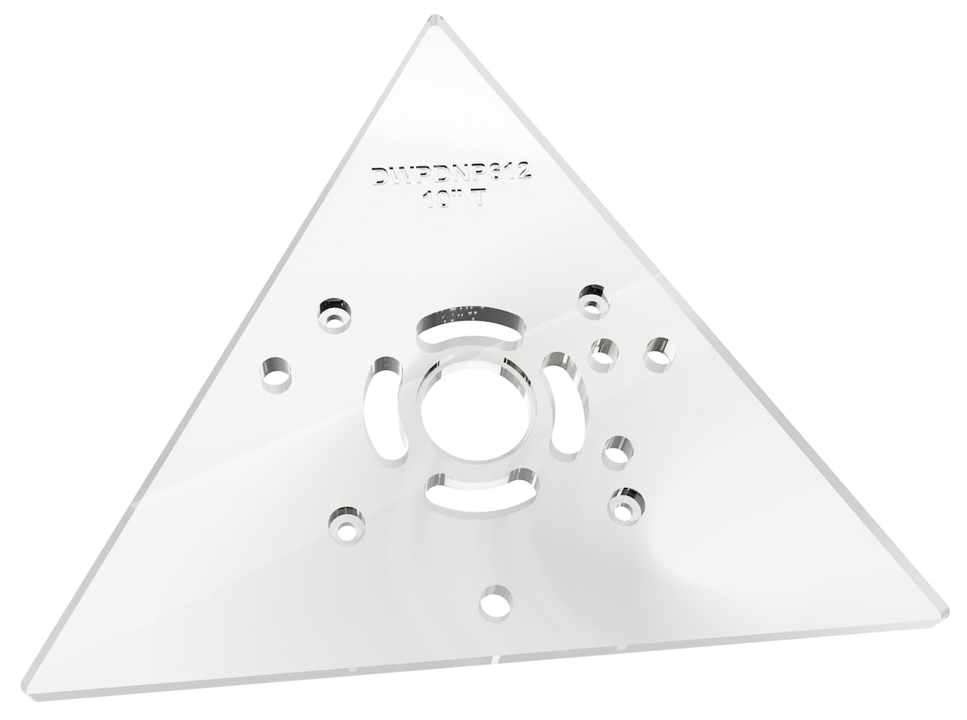3/8" Thick 10" Triangle Acrylic Baseplate Upgrade With Bushing ...