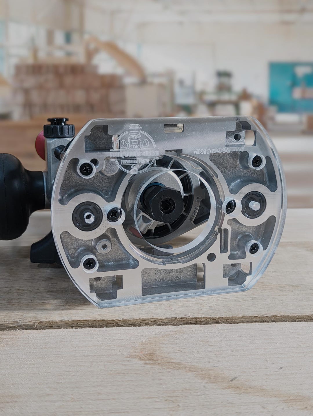 3/8″ Thick Acrylic Baseplate Upgrade With 2" Opening for Makita 196094 ...