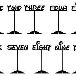 Acrylic Wedding Table Numbers, Disney, Mickey, Minnie Mouse, Custom ...