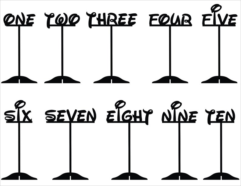 Acrylic Wedding Table Numbers Disney Mickey Minnie Mouse - Etsy