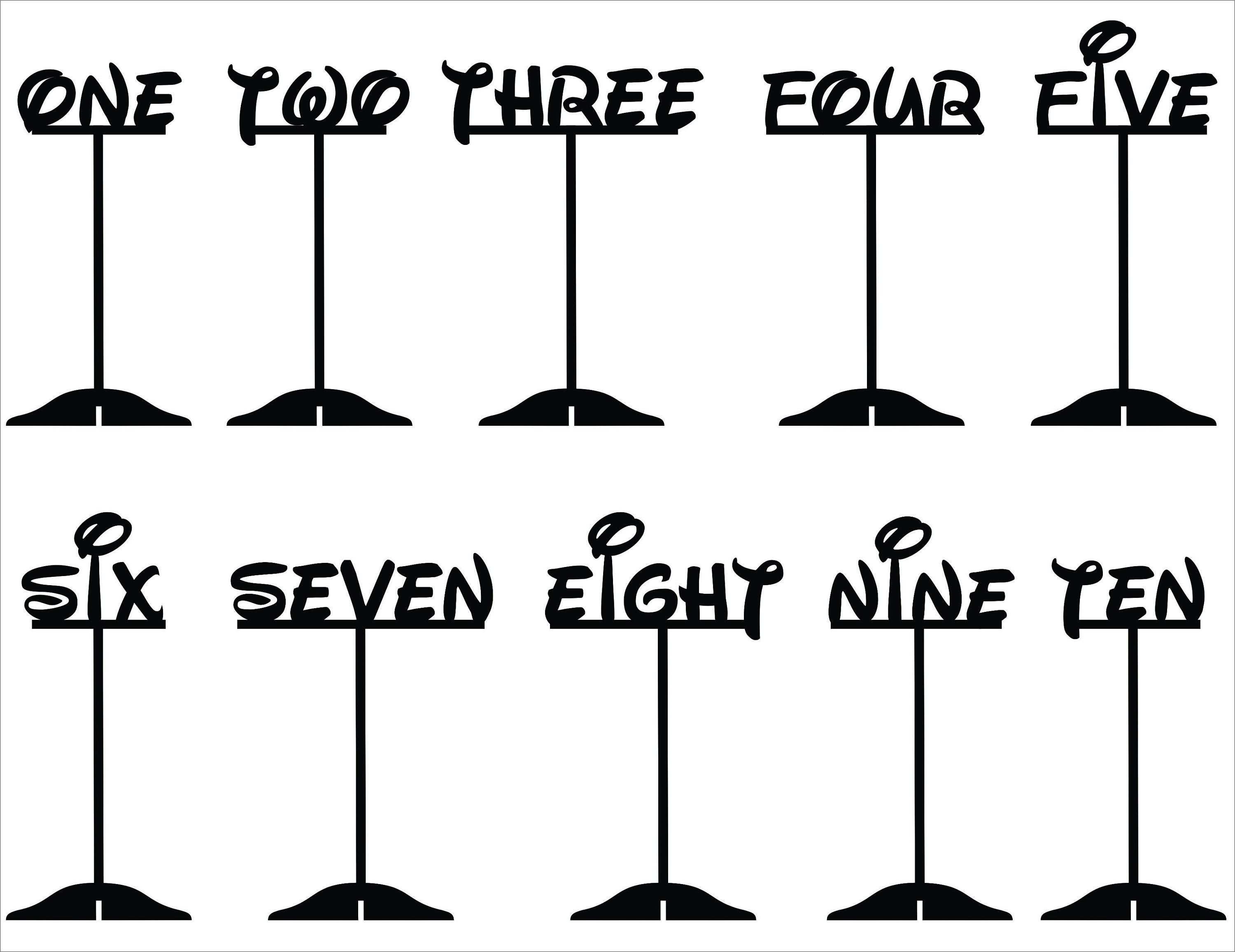 Acrylic Wedding Table Numbers Disney Mickey Minnie Mouse - Etsy