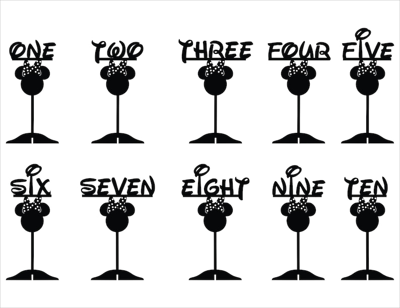 Acrylic Wedding Table Numbers Disney Mickey Minnie Mouse - Etsy